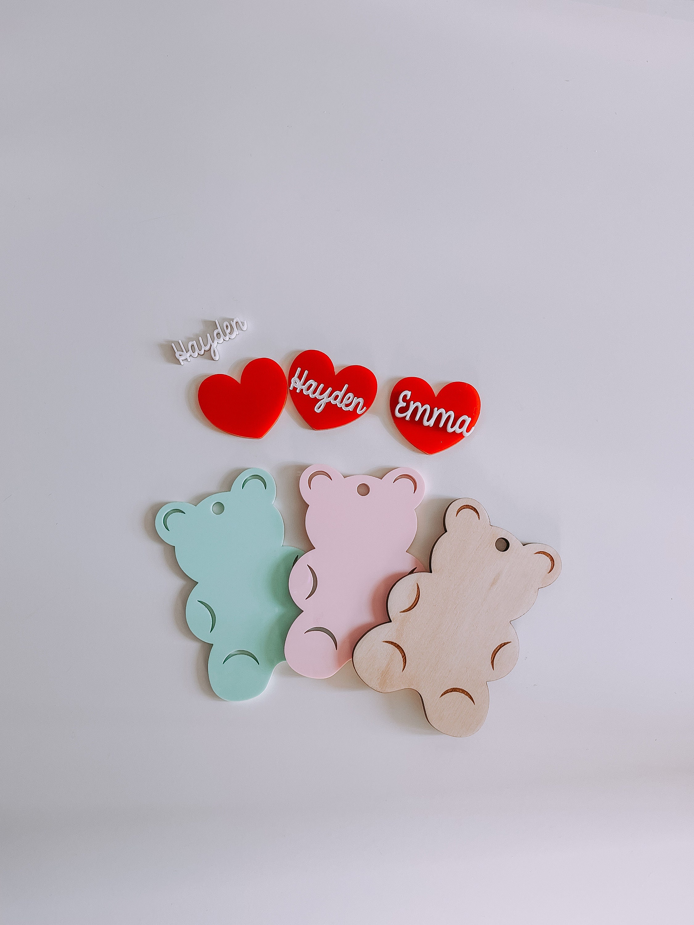 SVG Gummy Bear Tag, Valentine Name Tag, Valentine's SVG, Laser Cut File ...