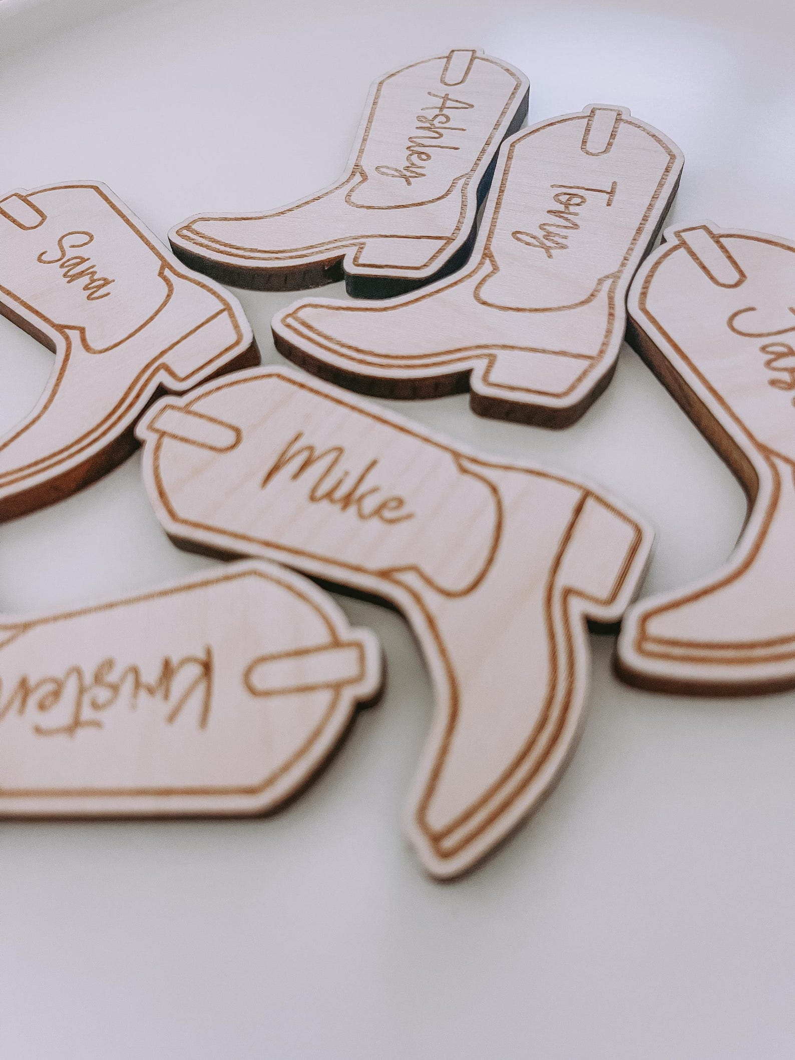 Personalized Cowboy Boot Place Card, Boot Name Card, Bachelorette Party ...