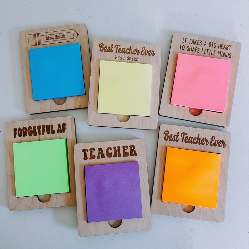 Teacher Sticky Note Holder, Teacher Gift, Personalized Teacher Gift ...