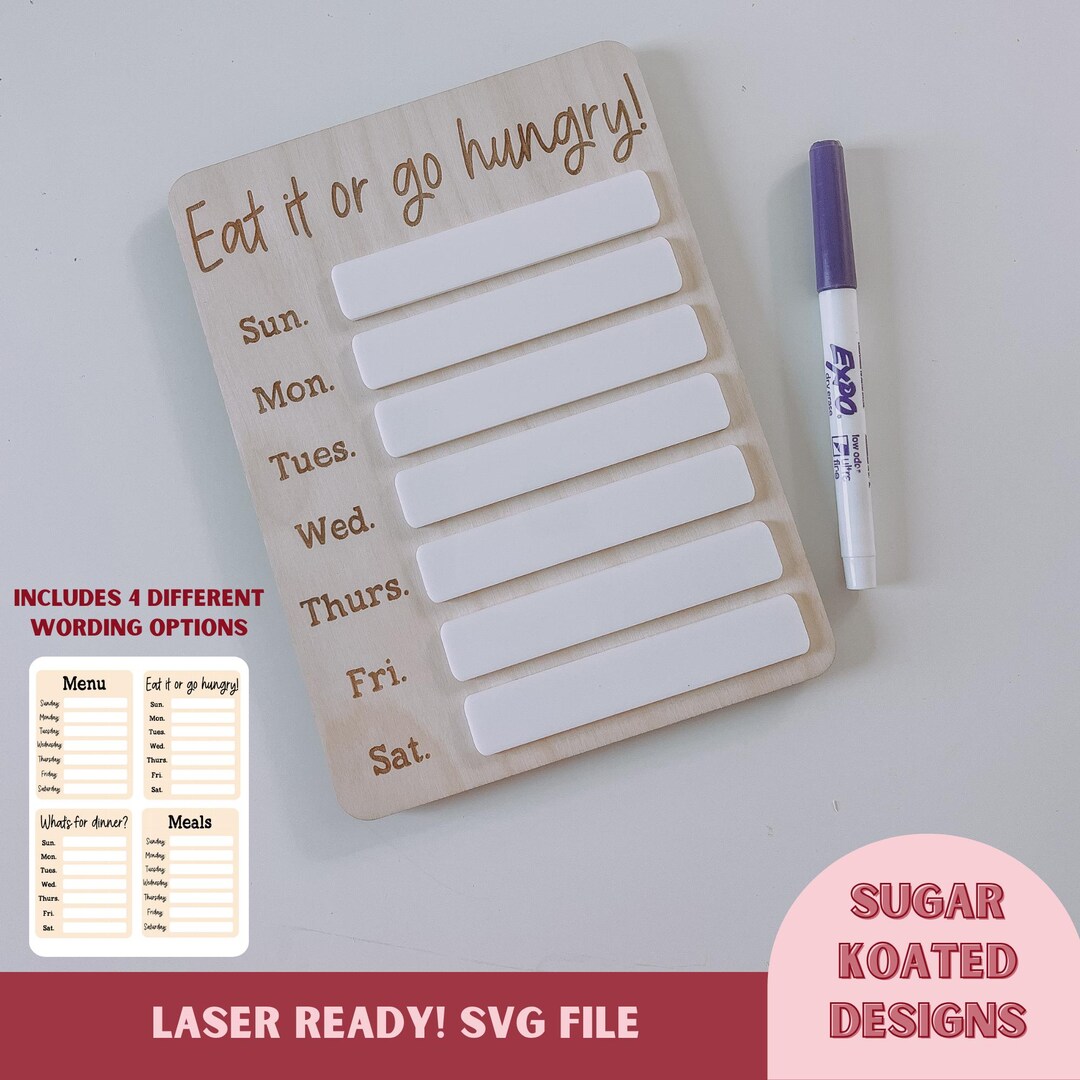 SVG Menu Board, Dry Erase Menu, Magnetic Menu Board SVG, What's for ...