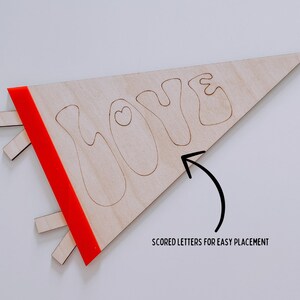 SVG Valentine's Pennant Sign, Pennant Flag, Love, Valentine's SVG ...