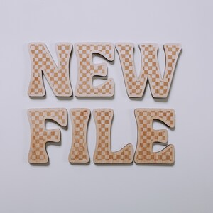 SVG Checkered Alphabet, Checkered Letter File, Retro Letters, Laser Cut ...