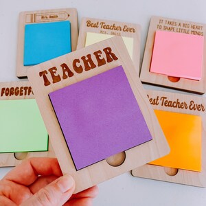 Teacher Sticky Note Holder, Teacher Gift, Personalized Teacher Gift ...