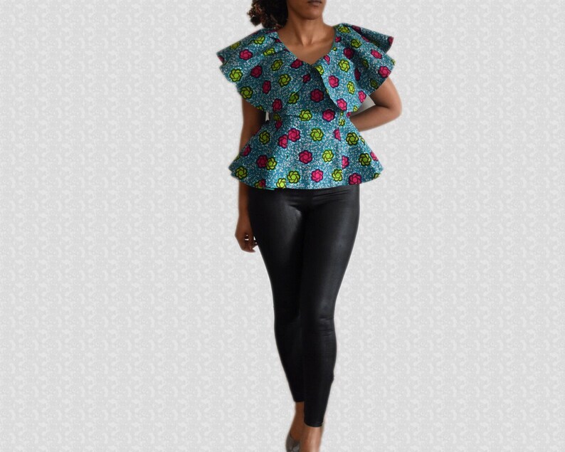 African Print Peplum Top Ankara Peplum Top Party | Etsy