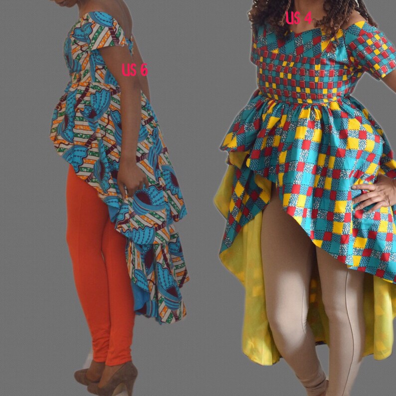 Off-shoulder Fish Tail African Print Tophi Lo Ankara Top | Etsy