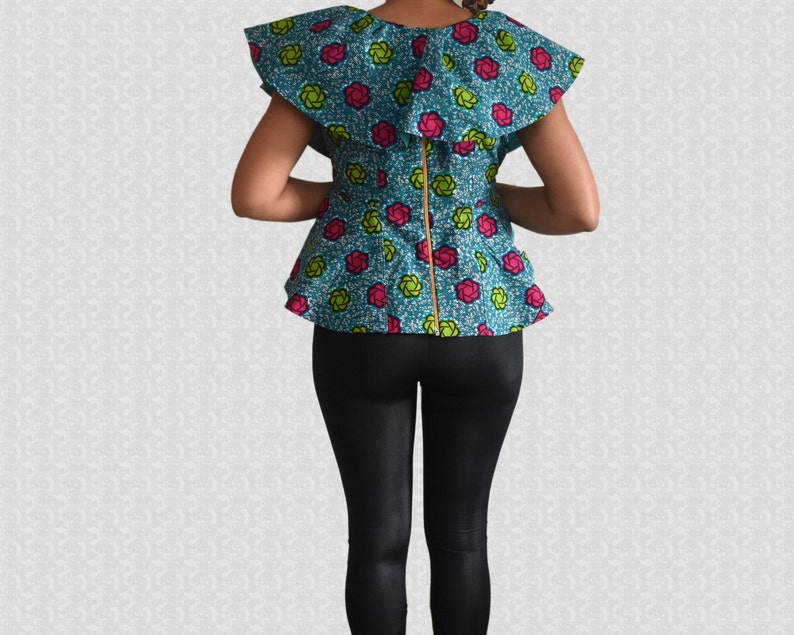 African Print Peplum Top Ankara Peplum Top Party | Etsy