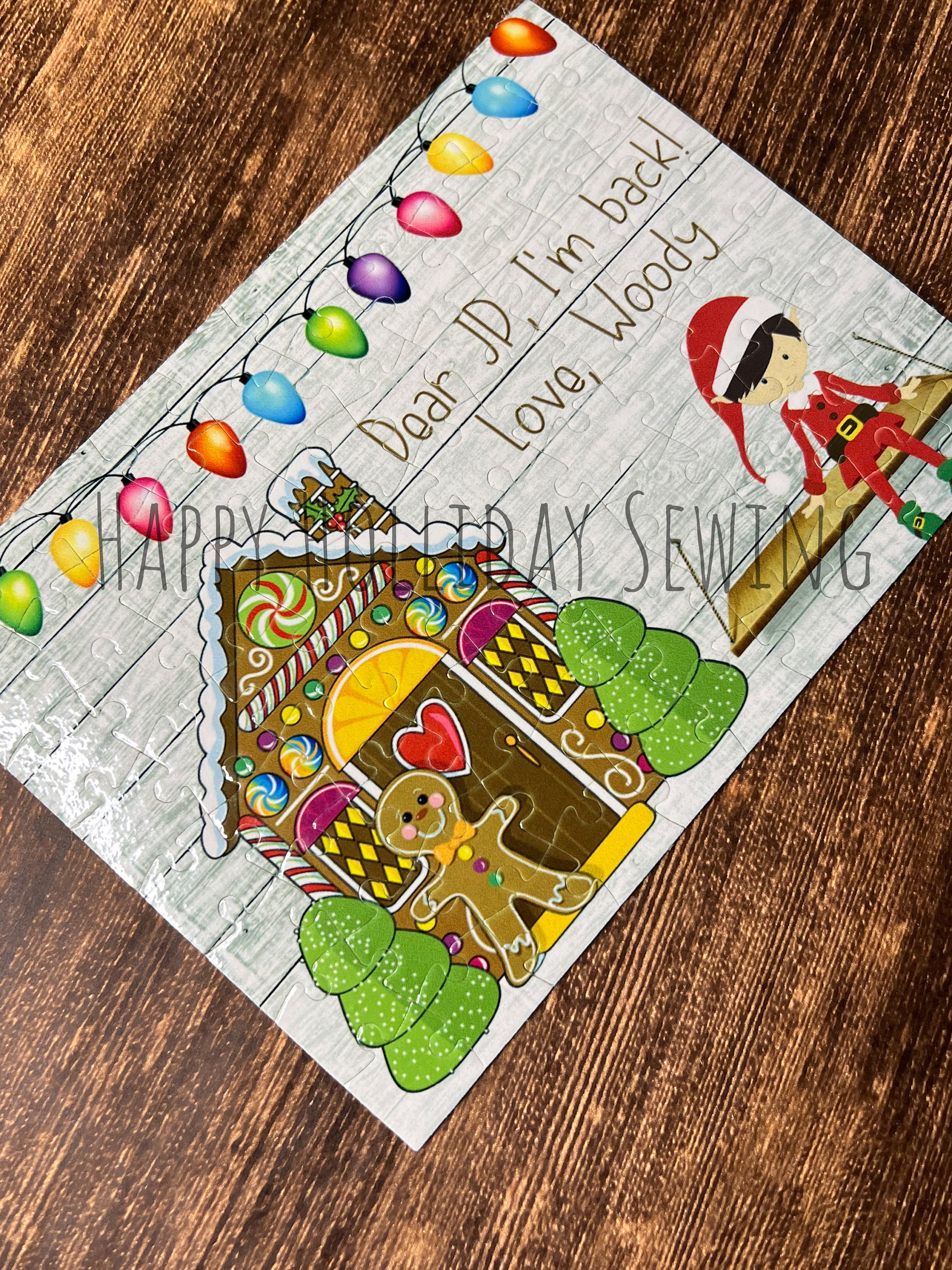 Personalized Elf Welcome Back Puzzle - Etsy