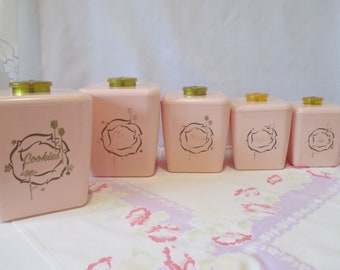 Pink Canisters - Etsy
