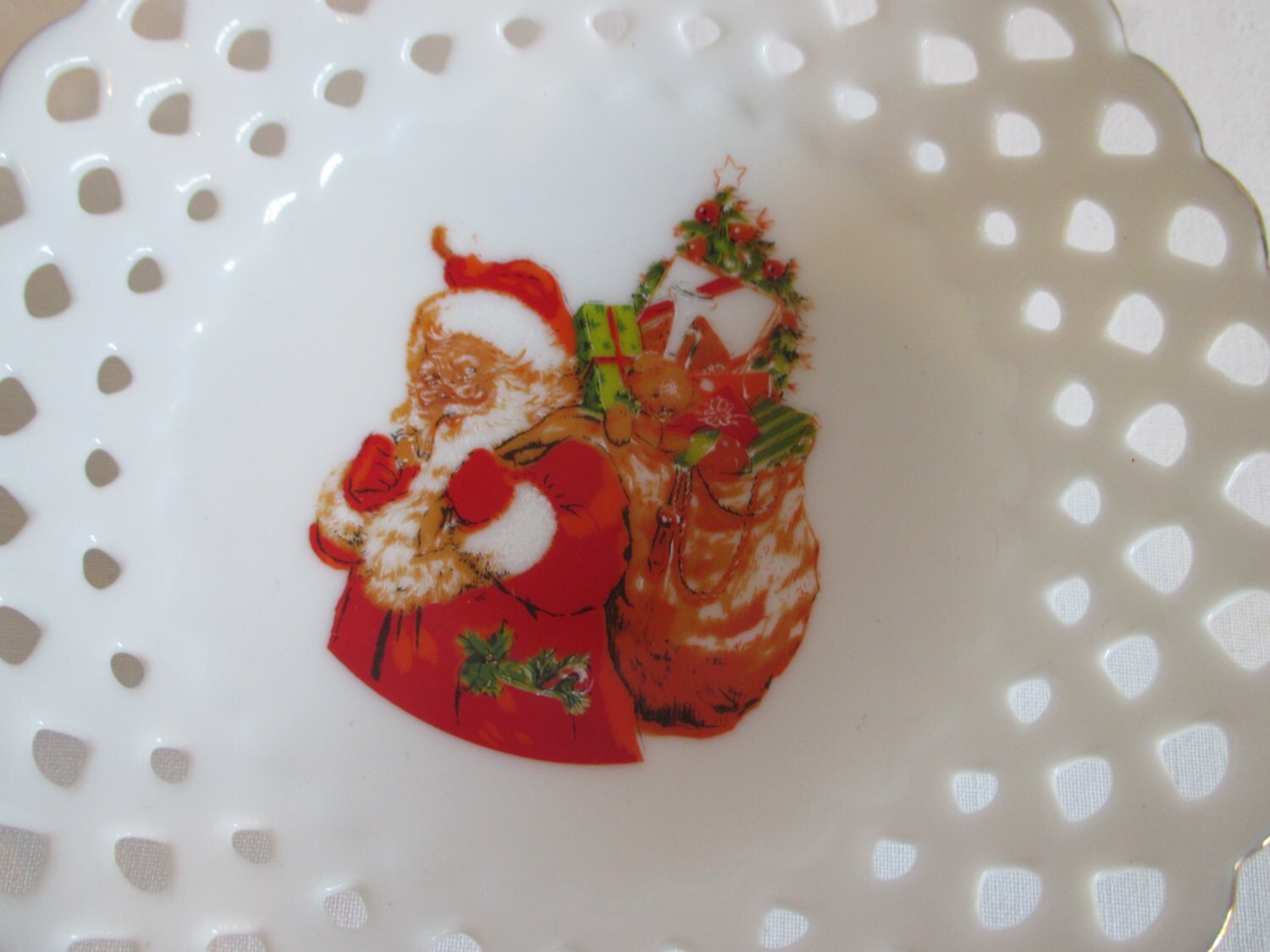 Reutter Porzellan Germany Santa Dish With Lattice Edge - Etsy