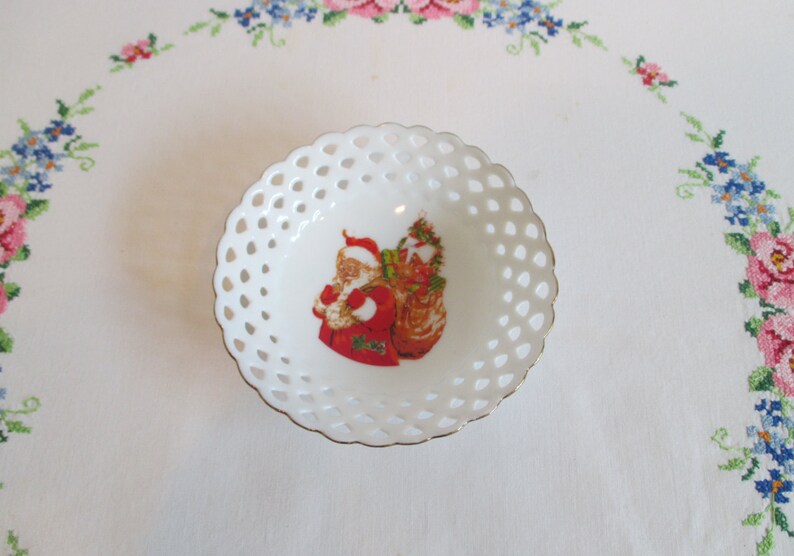 Reutter Porzellan Germany Santa Dish With Lattice Edge - Etsy