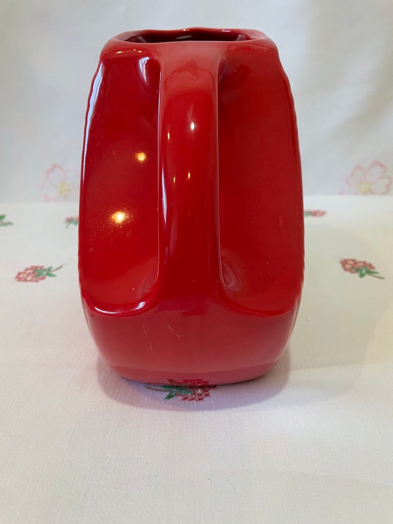 Fiesta Ware Scarlet Red Disc Pitcher - Etsy