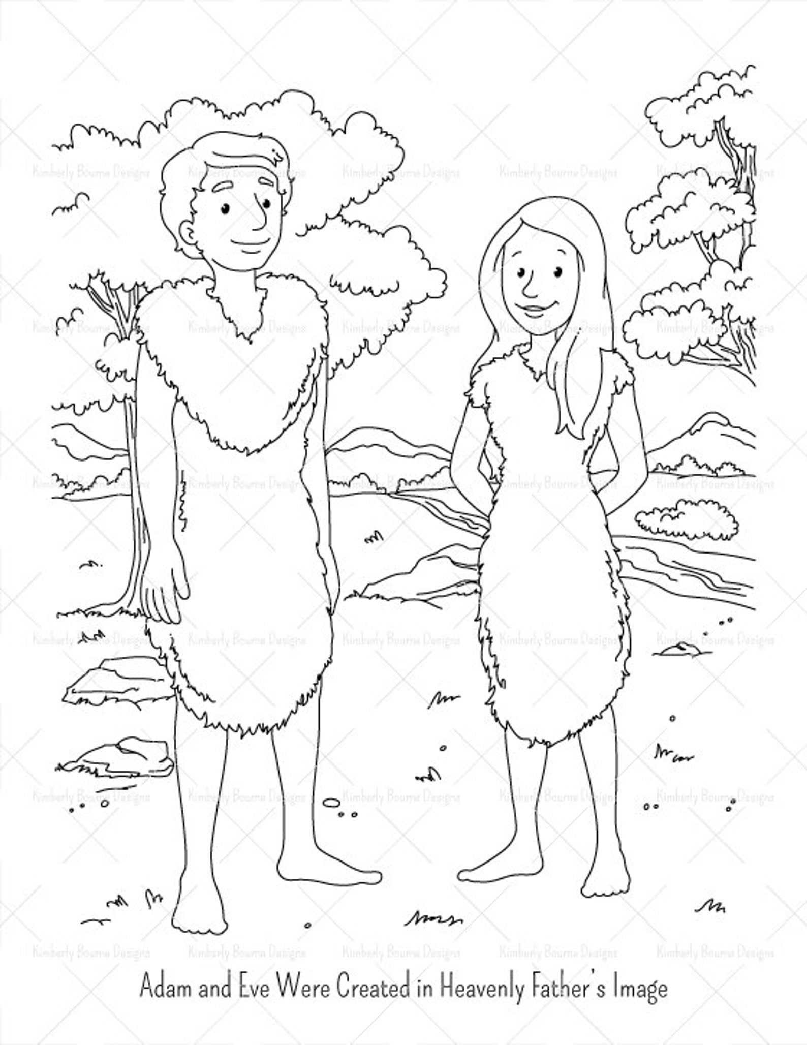 Adam and Eve Were Created in Heavenly Father's Image - File Folder Game ...