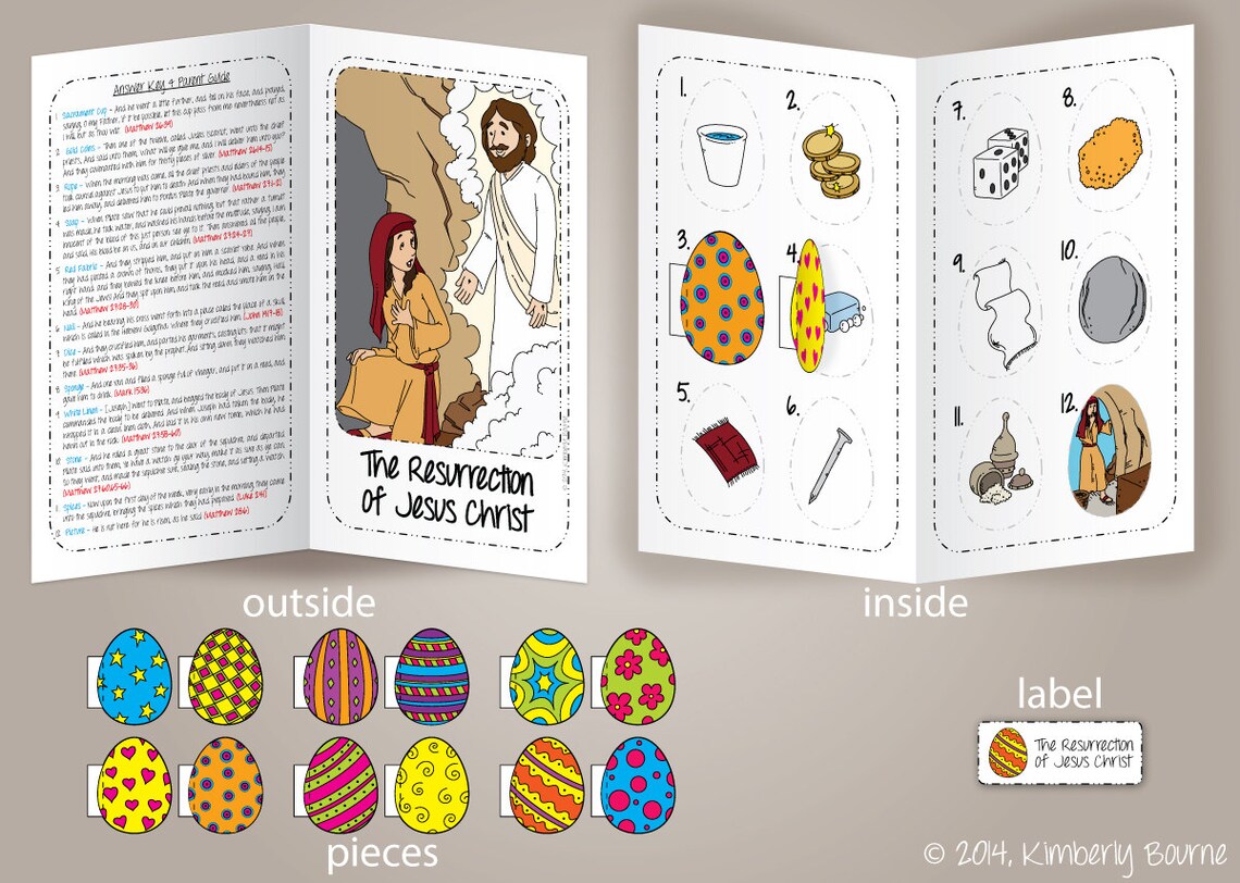 The Resurrection of Jesus Christ (easter) - File Folder Game and BONUS ...