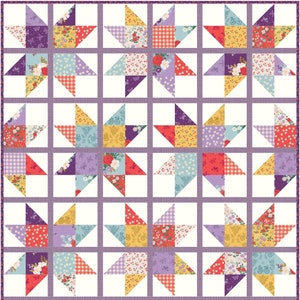 5 Sizes Through My Window Quilt Pattern PRINTED, Star Pattern, Baby ...