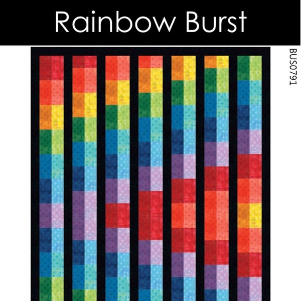 Rainbow Colors Quilt - Etsy