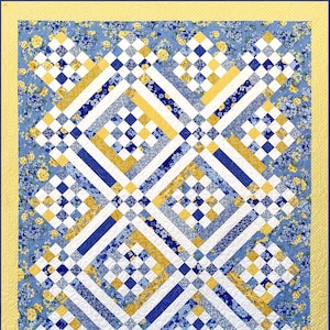 4 Sizes Sweet Caroline Quilt Pattern, PRINTED, Throw Twin Queen King ...