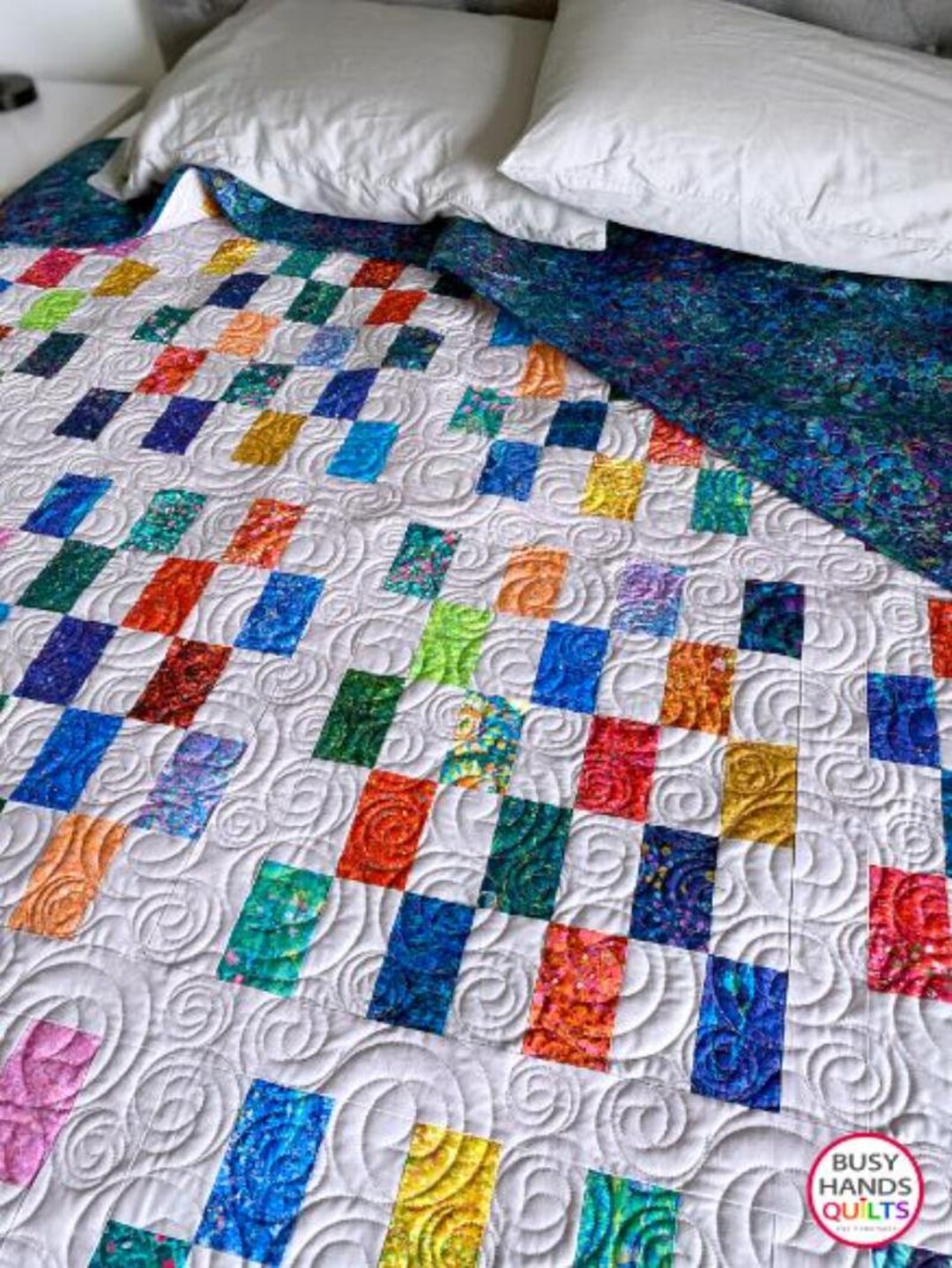 4 Sizes Gridwork Quilt Pattern, PDF DIGITAL DOWNLOAD, Lap Throw Queen ...