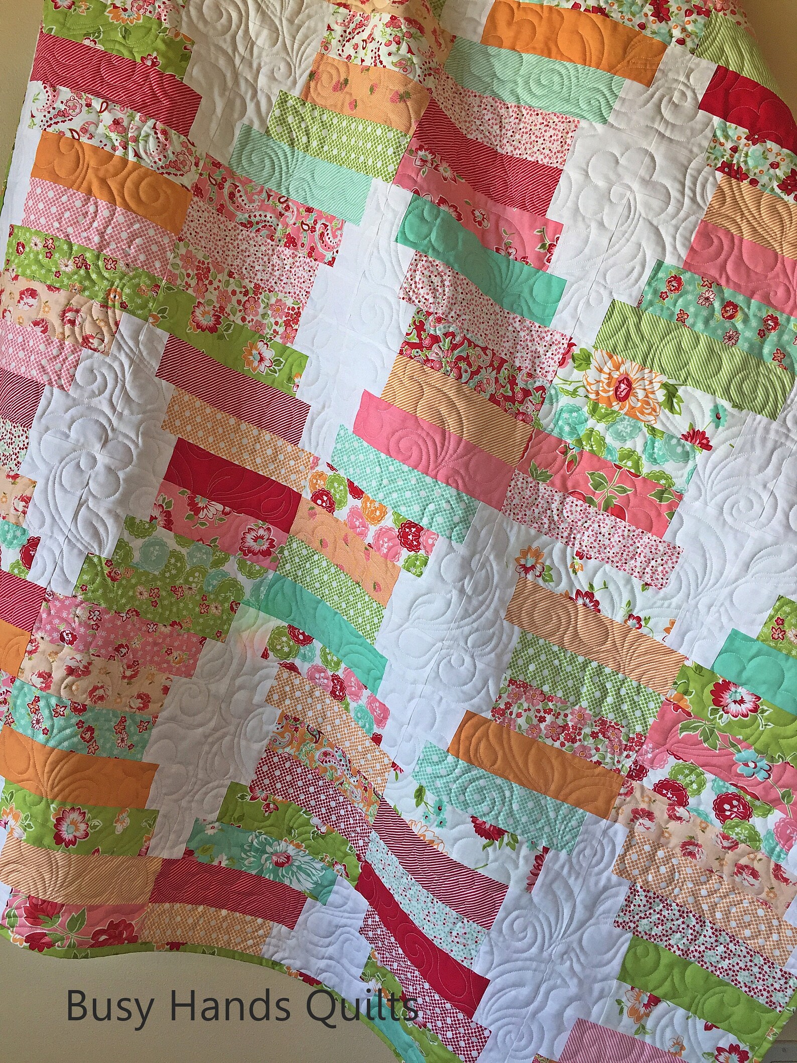6 Sizes Jelly Roll Waves Quilt Pattern PRINTED Baby Lap - Etsy
