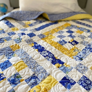 4 Sizes Sweet Caroline Quilt Pattern PRINTED, Throw Twin Queen King ...