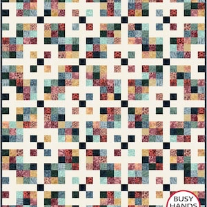 8 Sizes Grid Pop Quilt Pattern PRINTED, Jelly Roll or Fqs, Baby Lap ...