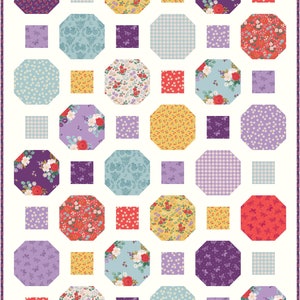 8 Sizes Rolling Around Quilt Pattern PRINTED, Fqs or Layer Cake Squares ...
