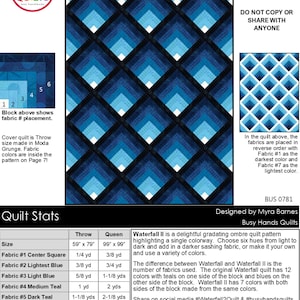 2 Sizes Waterfall II Quilt Pattern, PDF DIGITAL Download, Throw and ...