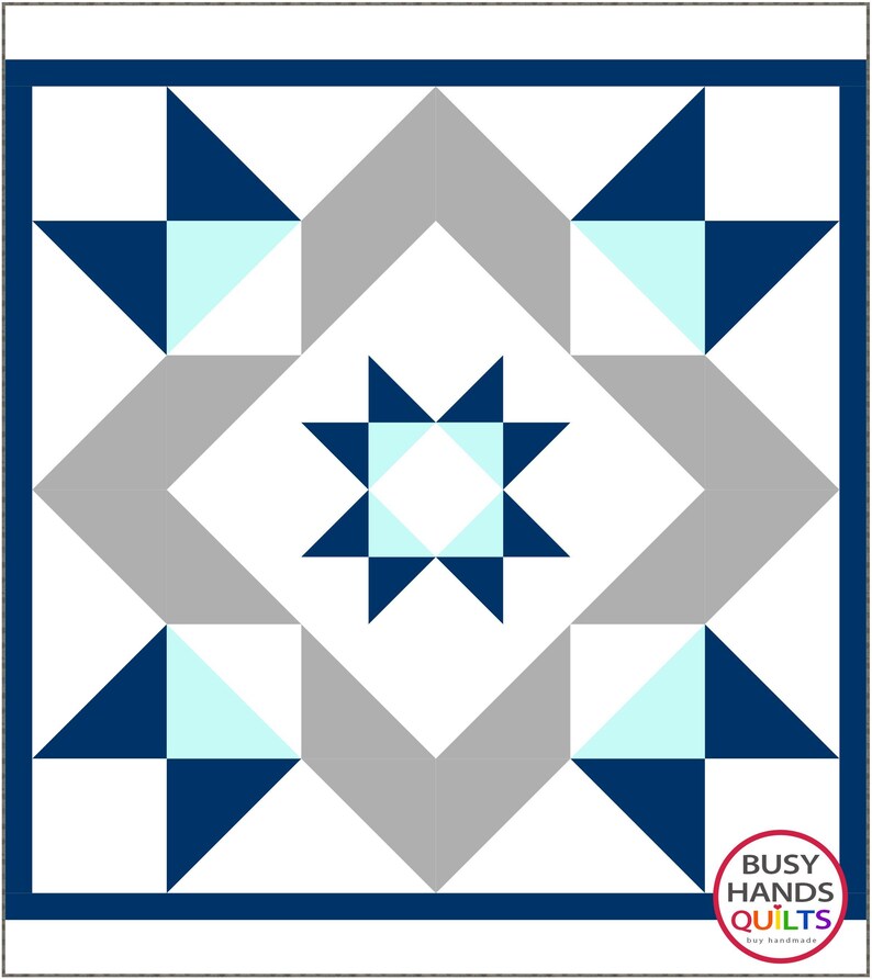 4 Sizes Giant Star Quilt Pattern PDF DIGITAL DOWNLOAD, Quick and Easy ...