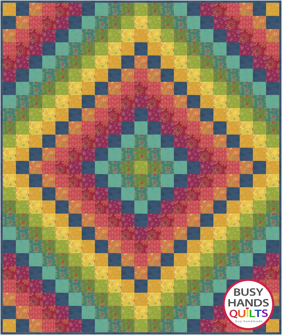 4 Sizes Around the World Quilt Pattern PRINTED Baby Lap - Etsy