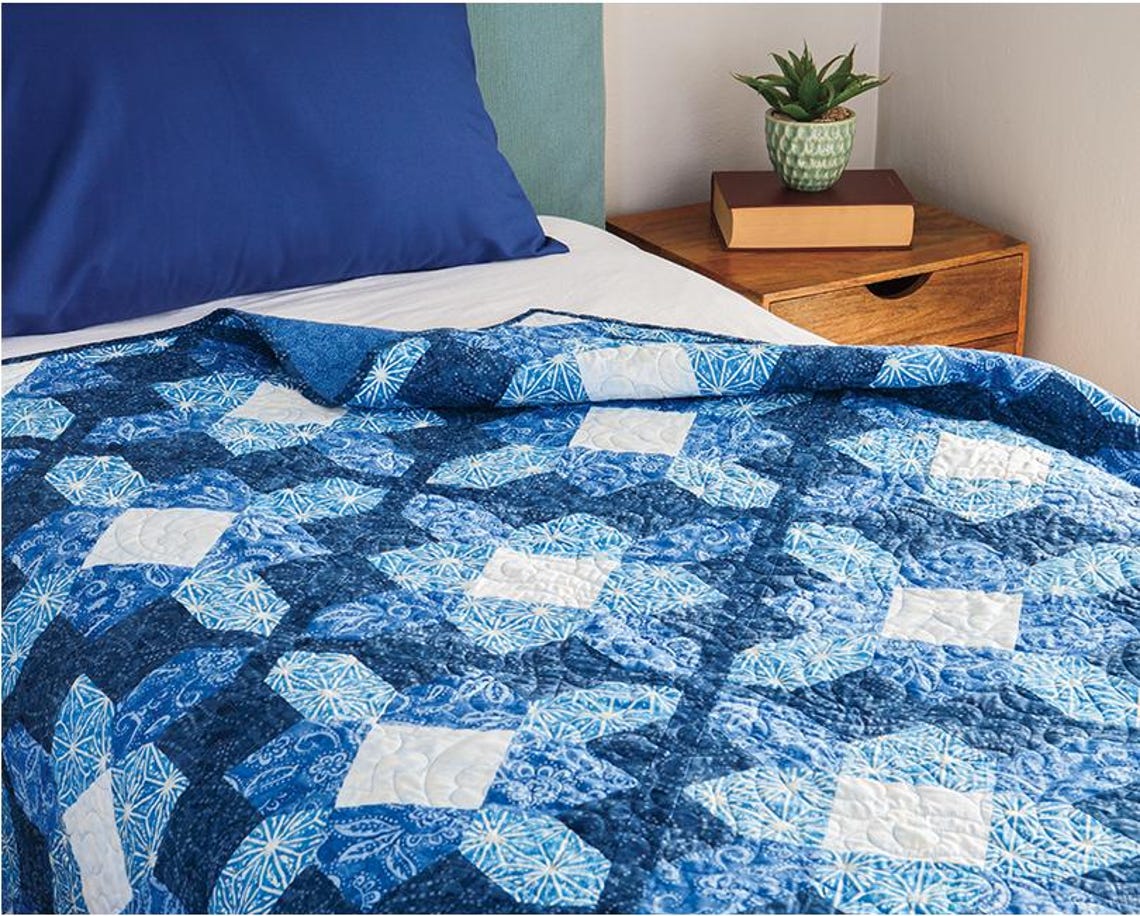 4 Sizes Sweet Comfort Quilt Pattern, PDF DIGITAL Download, Throw Twin ...