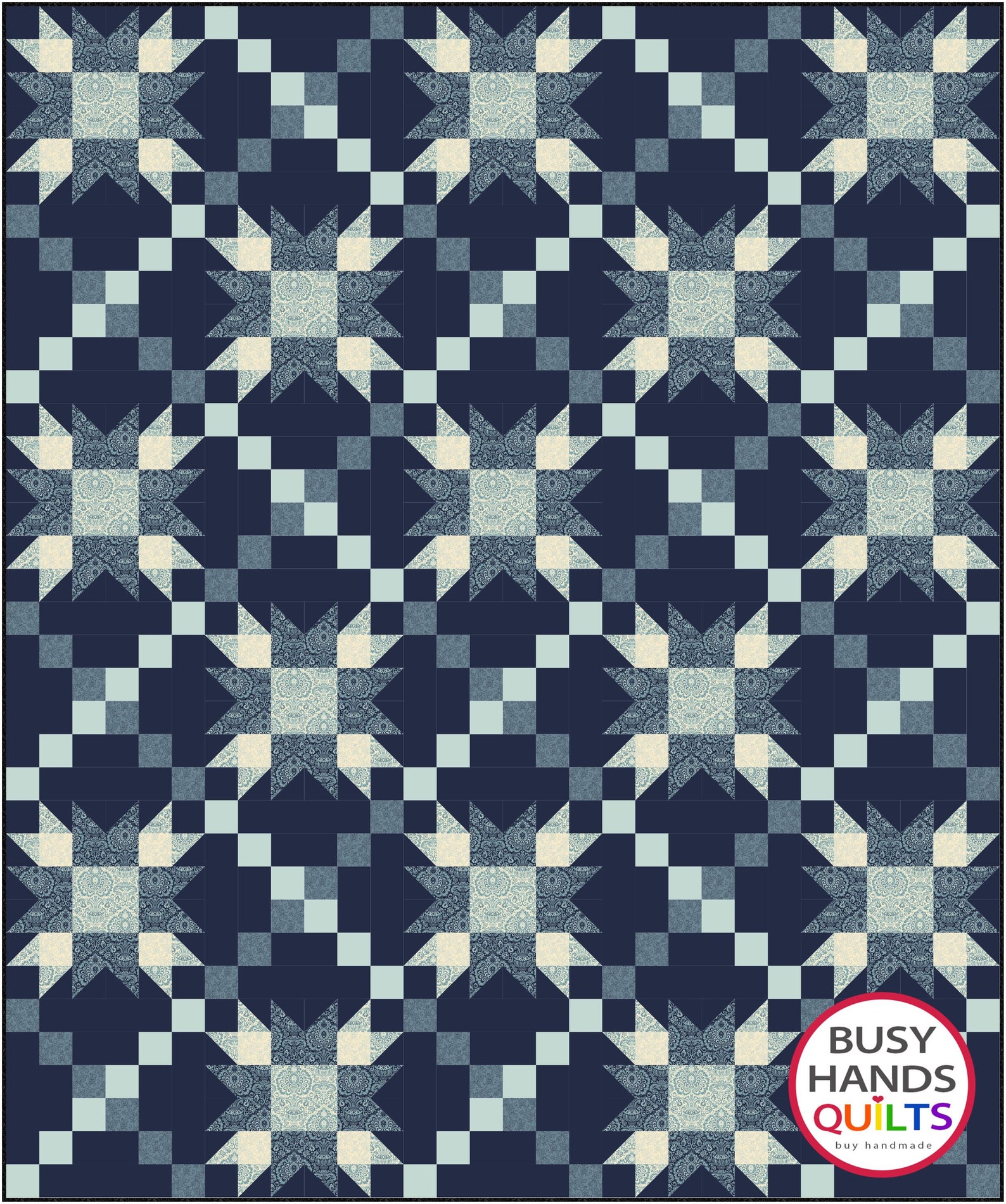 2 Sizes Shooting Stars Quilt Pattern PRINTED Throw and | Etsy