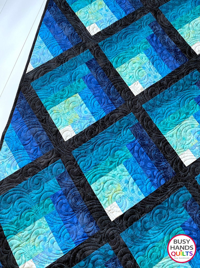 2 Sizes Waterfall Quilt Pattern PRINTED Two Color Ombre | Etsy