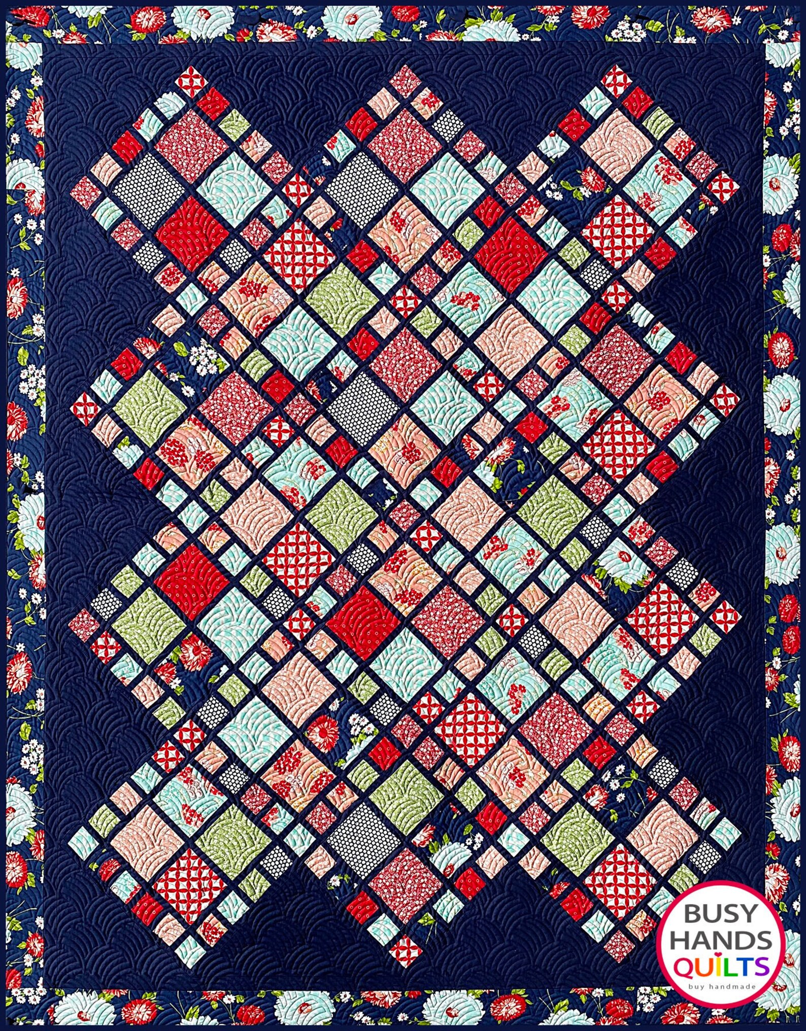 4 Sizes A Scrappy Life Quilt Pattern PRINTED, Throw Twin Queen King, FQ ...