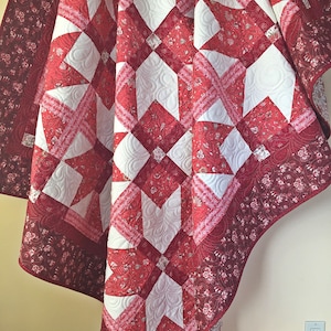 4 Sizes Mariposa Quilt Pattern PRINTED, Throw Twin Queen King, Easy ...