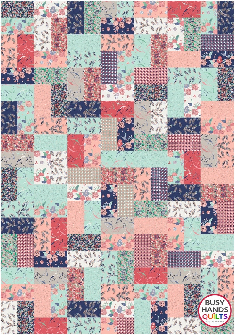 5 Sizes Oh Happy Day Quilt Pattern PRINTED, Fat Quarter Pattern, Quick ...