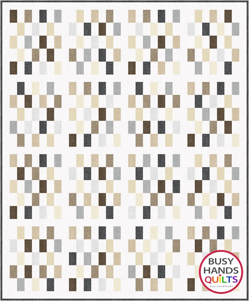 4 Sizes Gridwork Quilt Pattern PRINTED, Lap Throw Queen King, Jelly ...