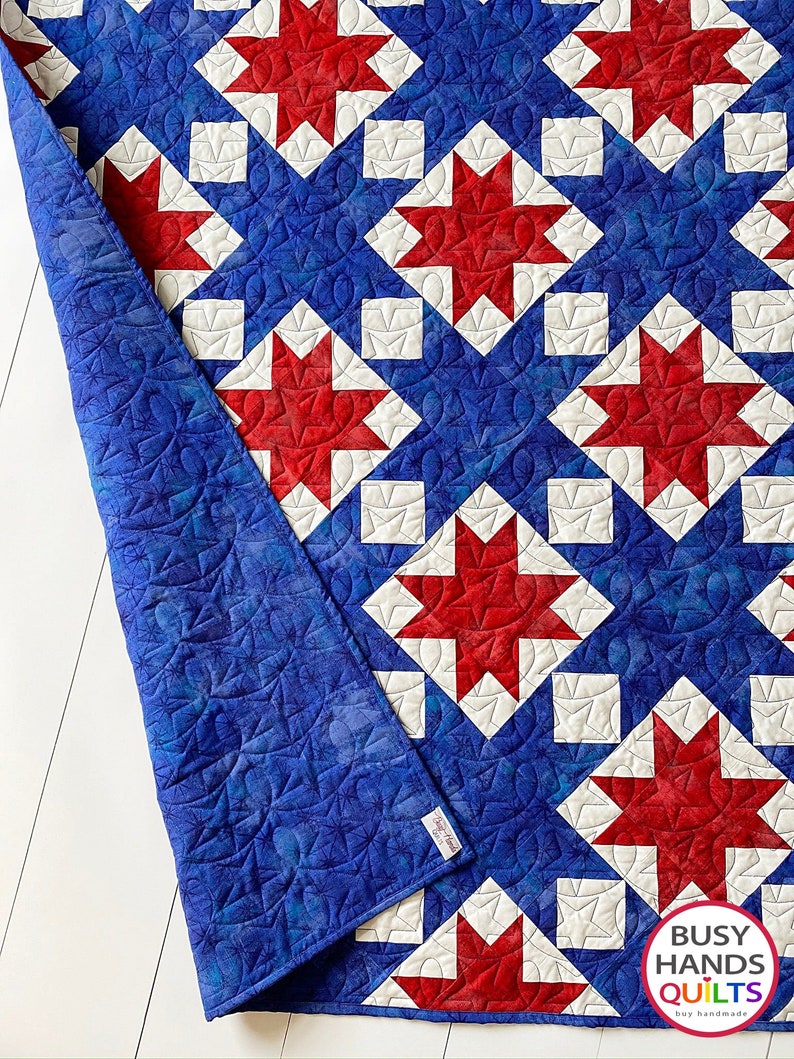 2 Sizes School Colors Quilt Pattern PRINTED, Throw and Twin, Team ...