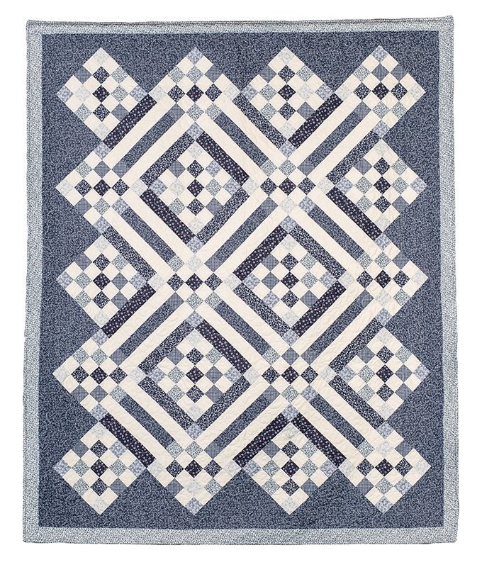 4 Sizes Sweet Caroline Quilt Pattern, PRINTED, Throw Twin Queen King ...