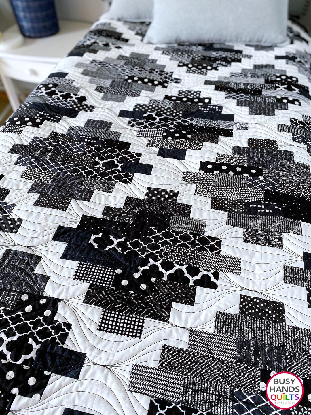 4 Sizes Hampton Court Quilt Pattern PRINTED, Throw Twin Queen King, Fat ...