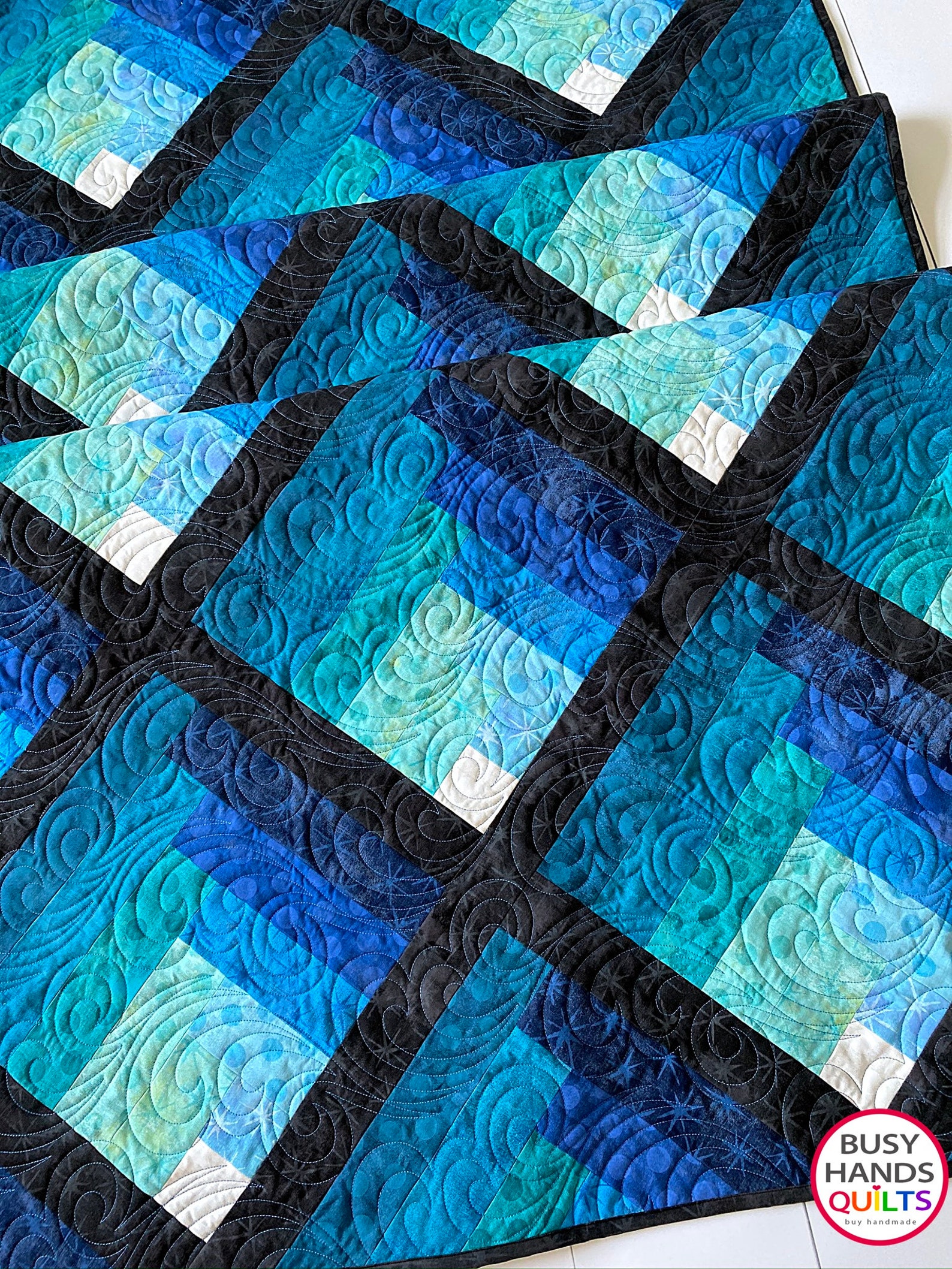 2 Sizes Waterfall Quilt Pattern PRINTED Two Color Ombre | Etsy