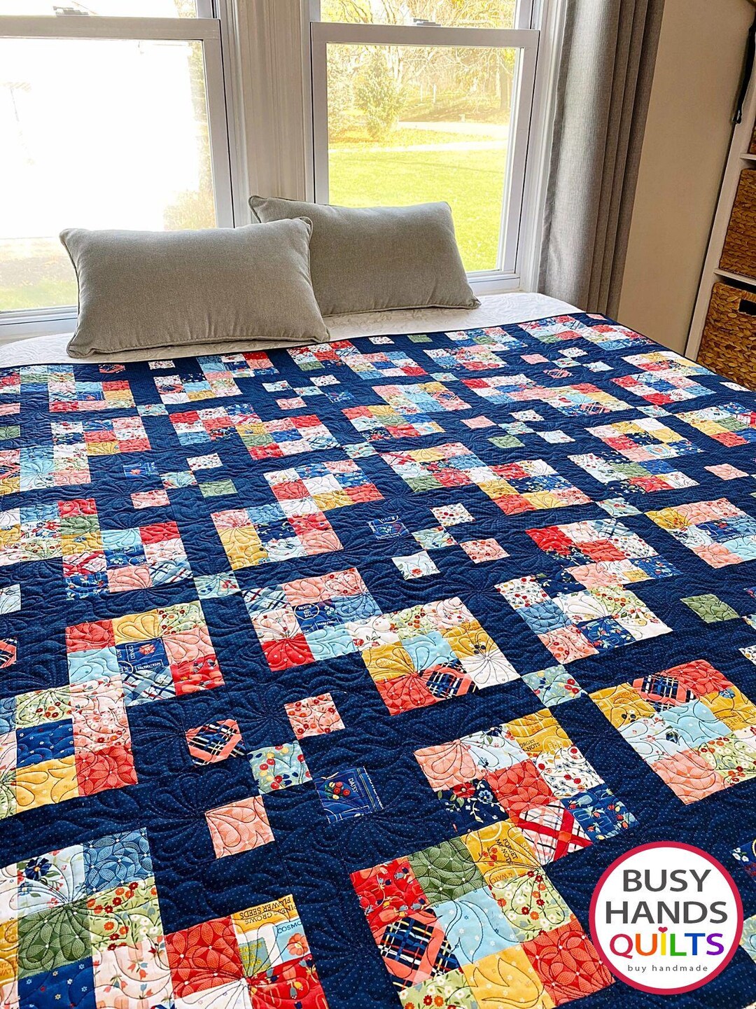8 Sizes Grid Pop Quilt Pattern PRINTED, Jelly Roll or Fqs, Baby Lap ...