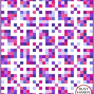 8 Sizes Grid Pop Quilt Pattern PRINTED, Jelly Roll or Fqs, Baby Lap ...