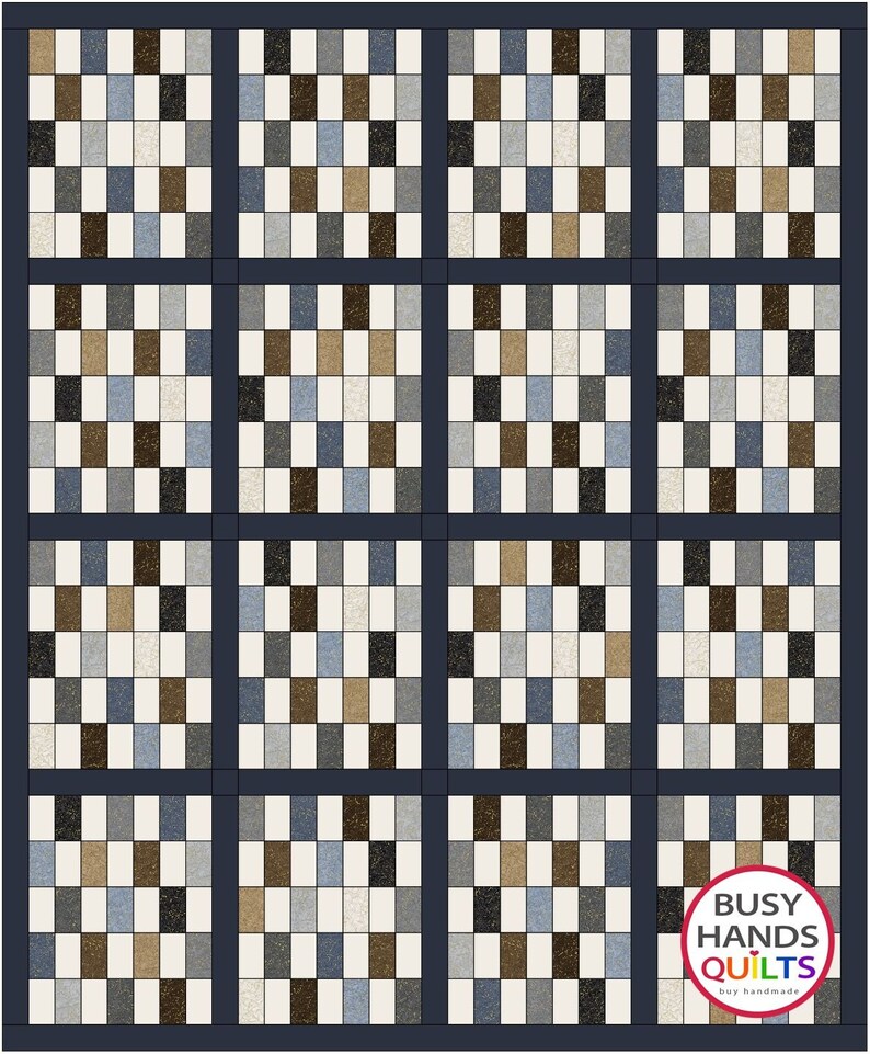 4 Sizes Gridwork Quilt Pattern, PDF DIGITAL DOWNLOAD, Lap Throw Queen ...