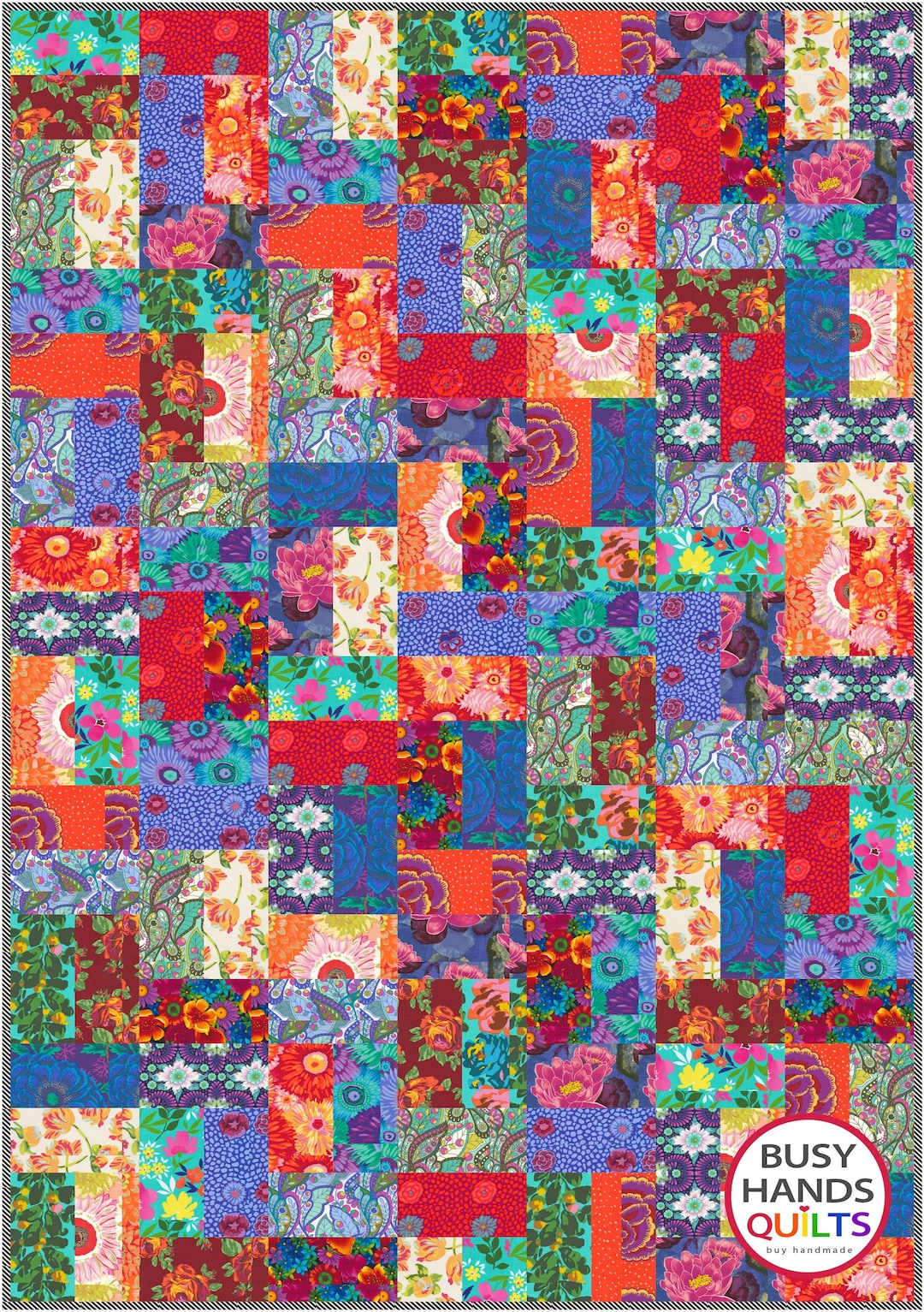 5 Sizes Oh Happy Day Quilt Pattern PDF DIGITAL DOWNLOAD, Baby Throw ...