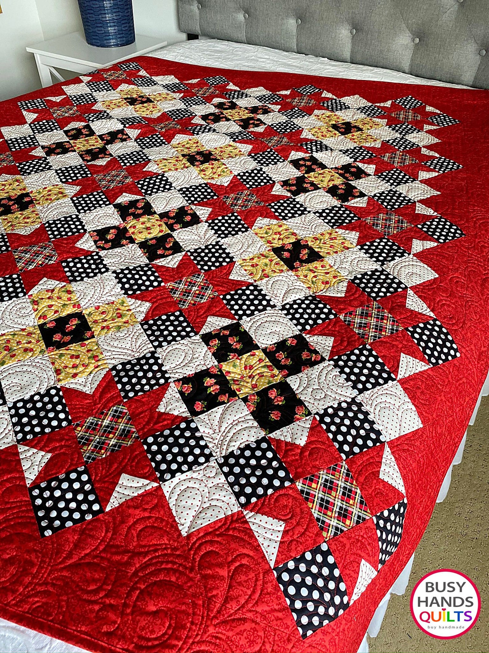 5 Sizes Calliope Quilt Pattern PRINTED, Baby Throw Twin Queen King ...
