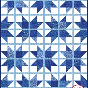 5 Sizes Through My Window Quilt Pattern PRINTED, Star Pattern, Baby ...