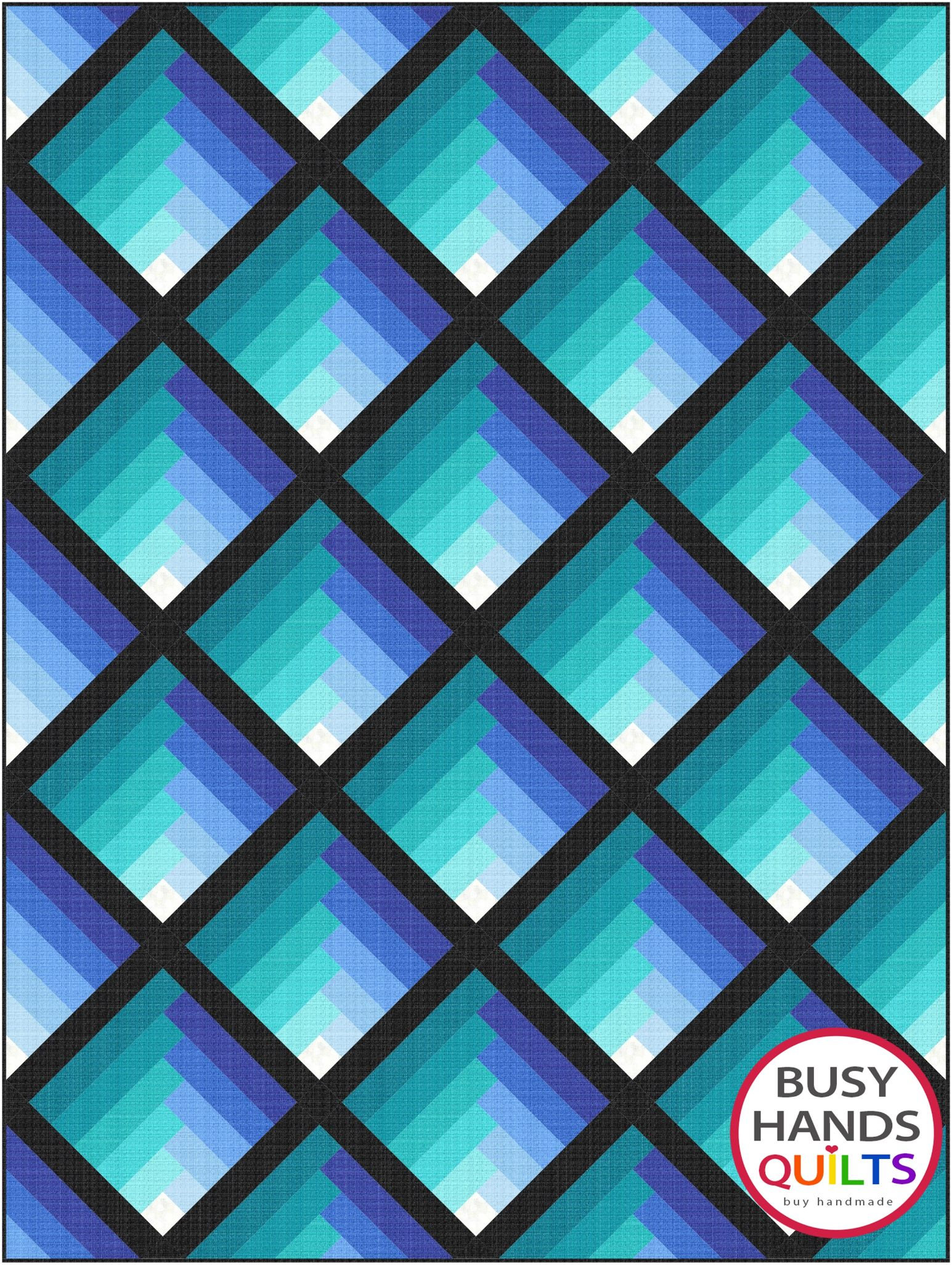 2 Sizes Waterfall Quilt Pattern PDF DIGITAL DOWNLOAD, Ombre Gradating ...