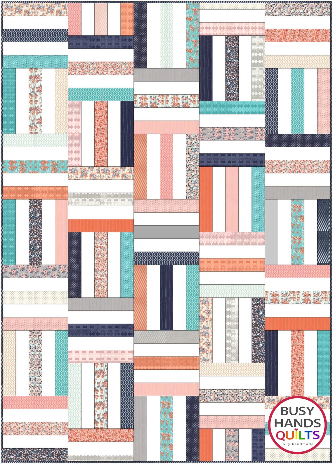 5 Sizes Skyline Divide Quilt Pattern PDF DIGITAL DOWNLOAD, Baby Throw ...