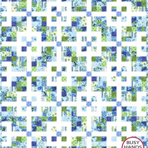 8 Sizes Grid Pop Quilt Pattern PRINTED, Jelly Roll or Fqs, Baby Lap ...