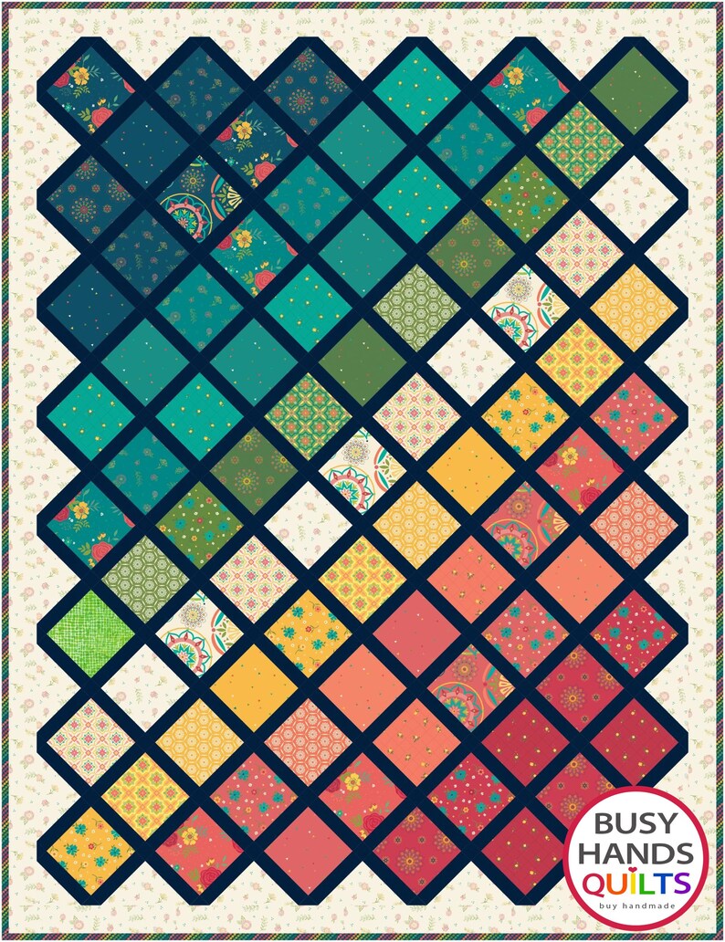 6 Sizes Gradient Quilt Pattern PDF DIGITAL DOWNLOAD, Baby Lap Throw ...