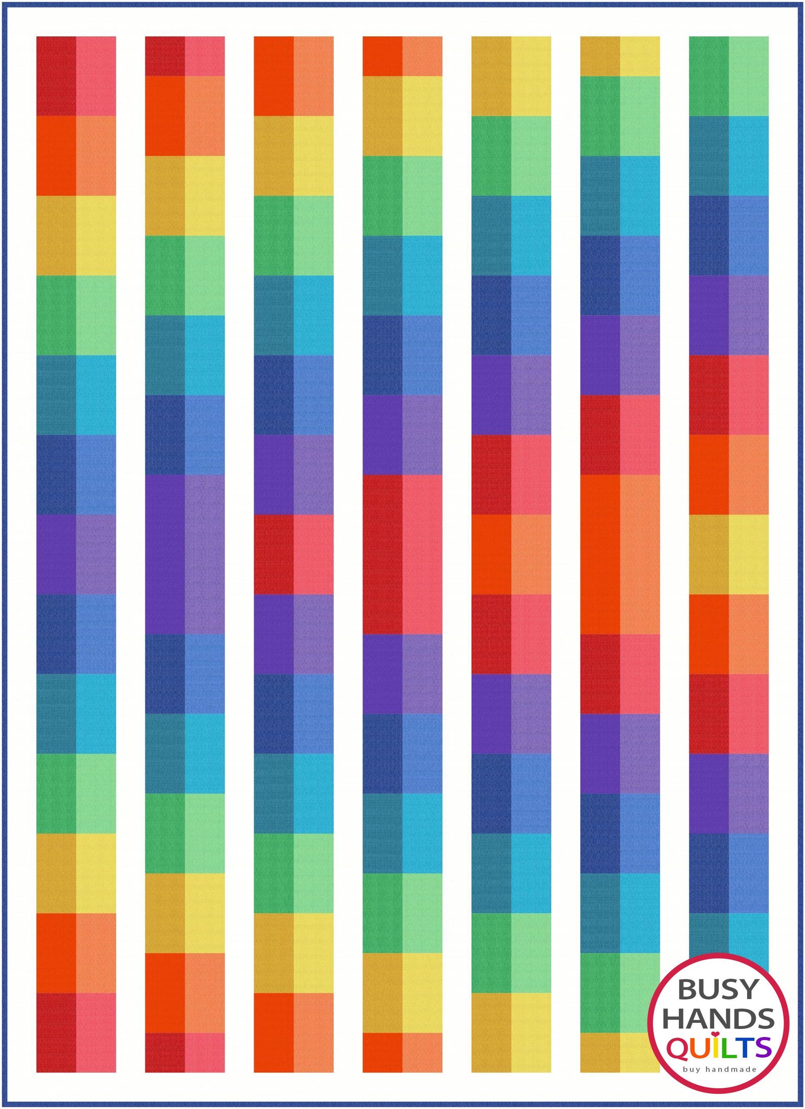 5 Sizes Rainbow Burst Quilt Pattern, PDF DIGITAL DOWNLOAD, Rainbow ...